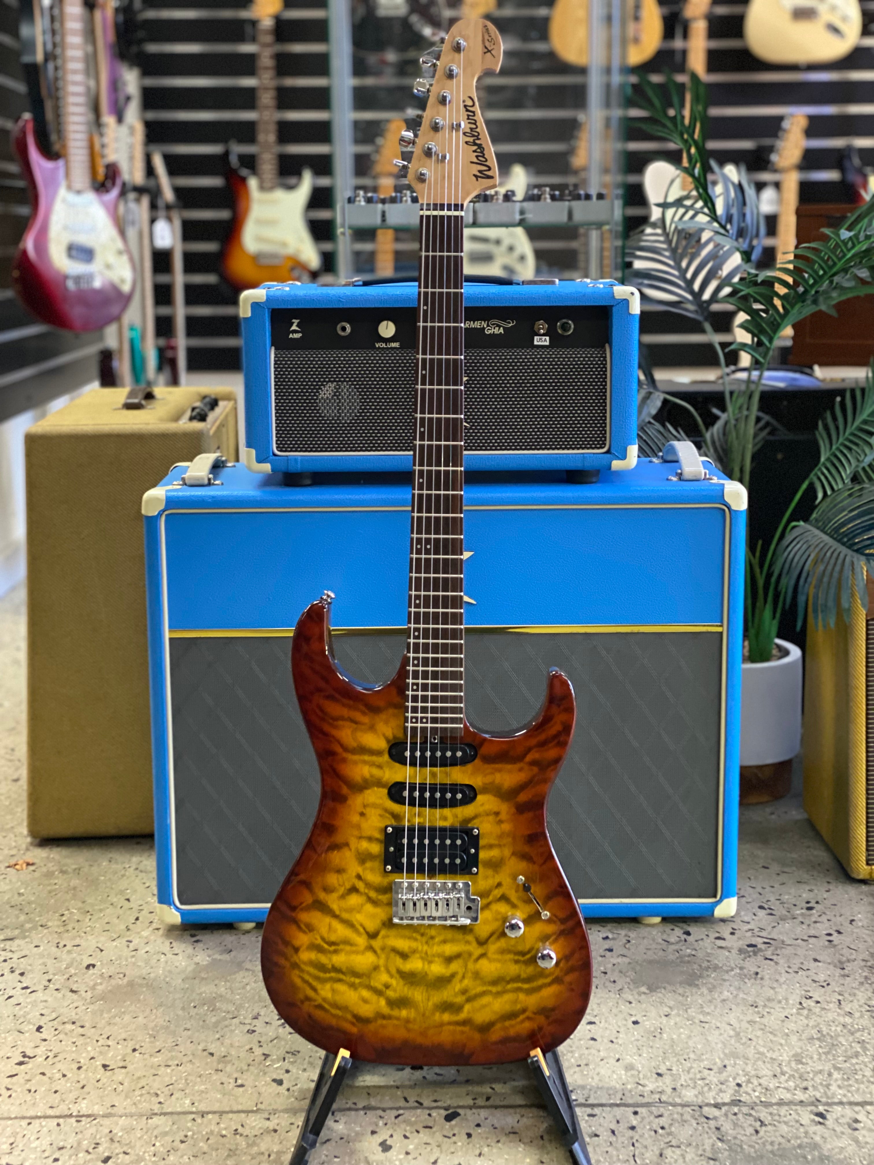 Washburn Pro X Series HSS Quilt top ***Pre Loved*** – A&B Musical ...